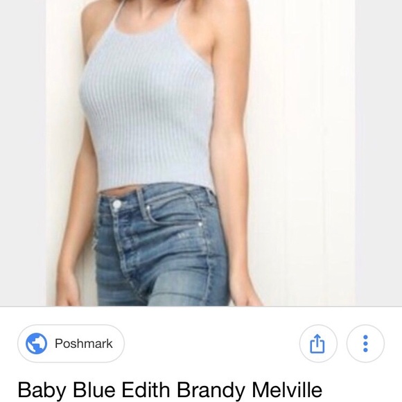 Brandy Melville | Tops | Edith Baby Blue Brandy Melville Halter Top ...